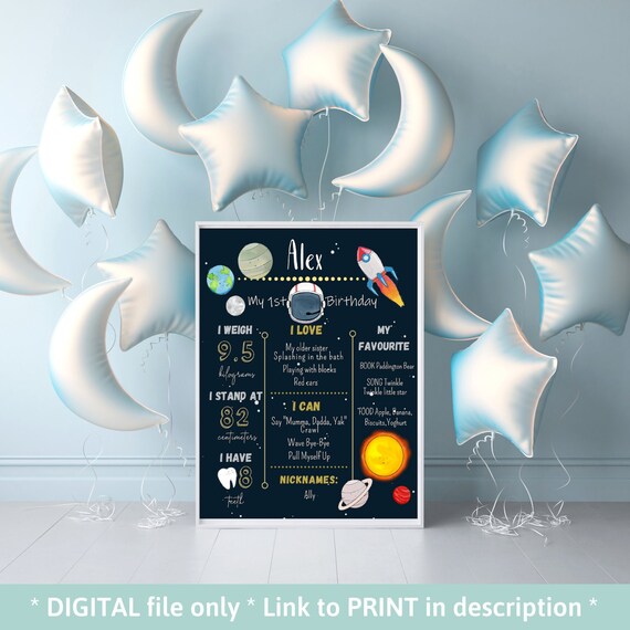 Space Milestone Sign Rocket Outer Space Baby Boy Milestone | Etsy