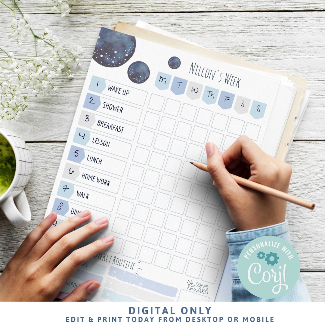 Kids Everyday Check List, Quarantine to Do List, Planner Printable ...
