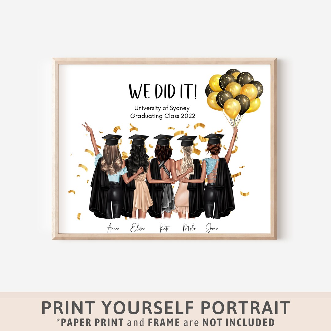 Graduation Gifts Graduation Print Friends Graduation Class Personalized ...