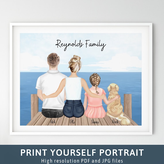 Personalized Family Portrait Personalised Family Print - Etsy