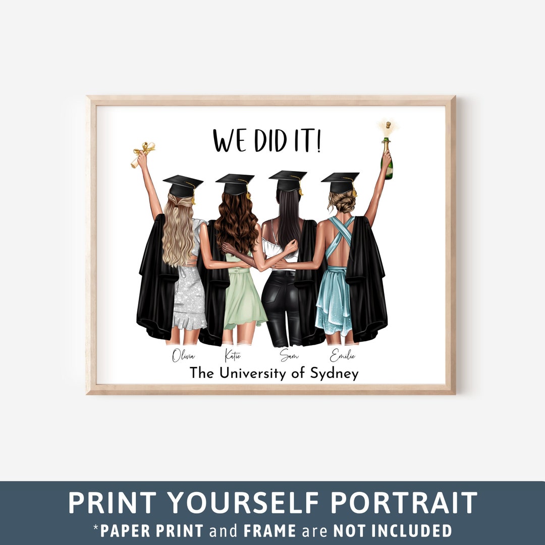 Graduation Gifts Graduation Print Friends Graduation Class Personalized ...