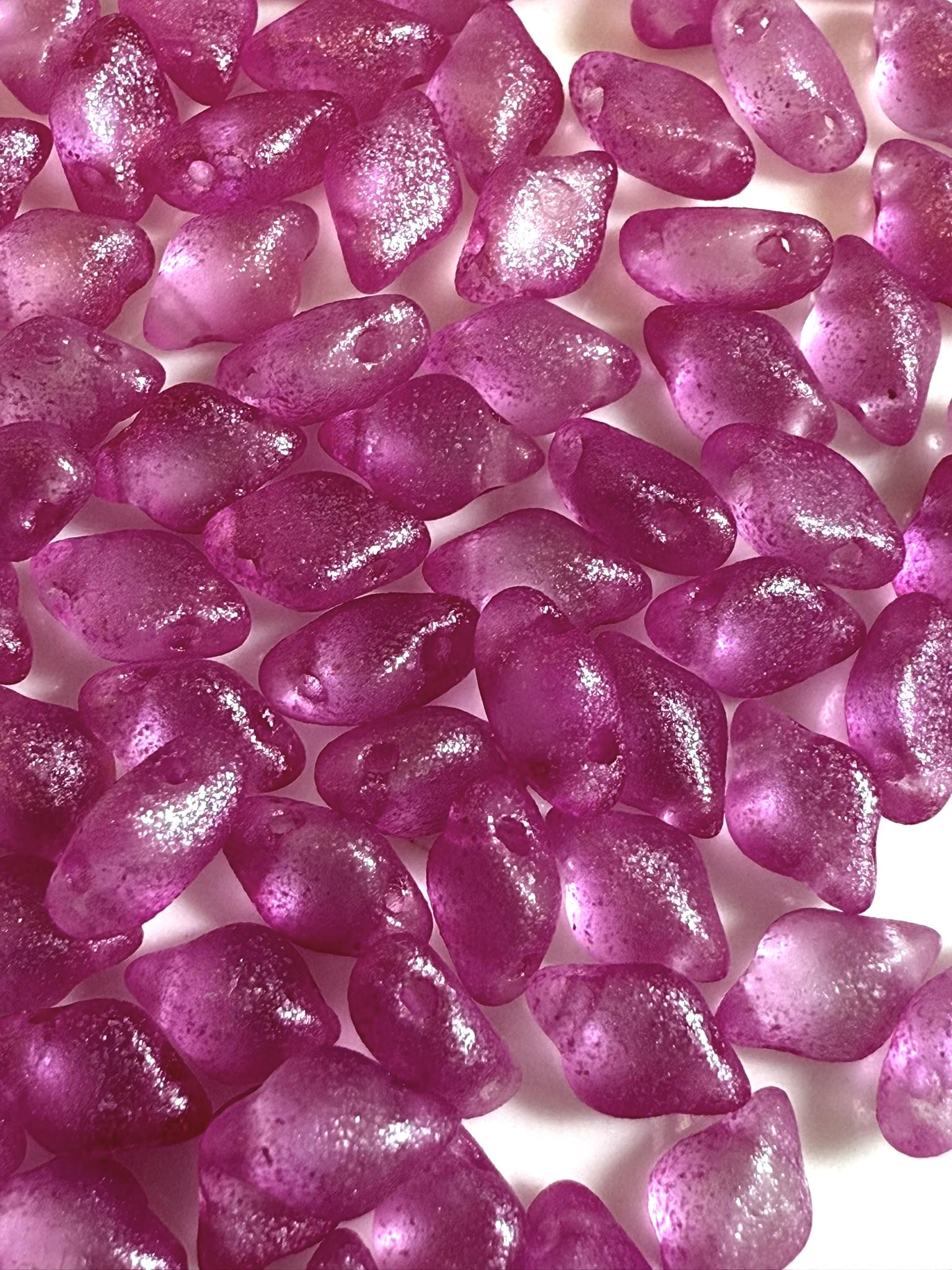 NEW LOW PRICE! Gemduo Beads - Frozen Matte Hot Pink, 2 Hole, Diamond ...