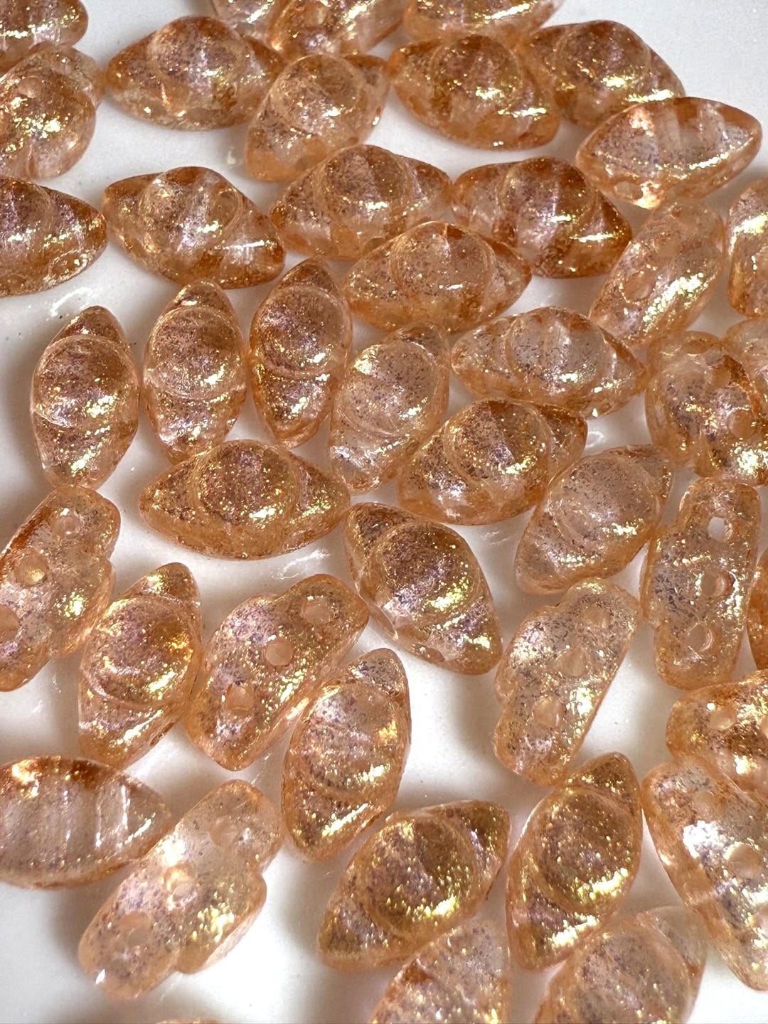Volos Par Puca® Beads, Candy Peach, 3-hole, 5g, 10g, 15g - Etsy