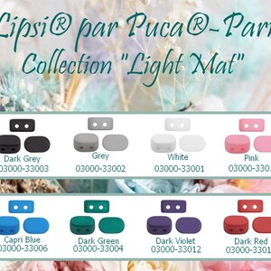 Lipsi Par Puca® Beads Dark Green Light Matte, 2 Holes, 7x4mm, Czech ...