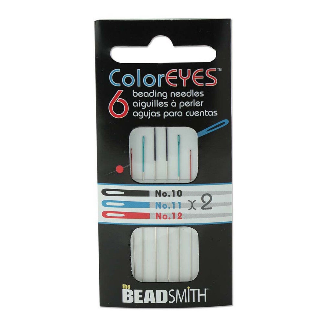 Colored Eye Beading Needle Set, 6 Needles in a Pack, Assorted Colors ...