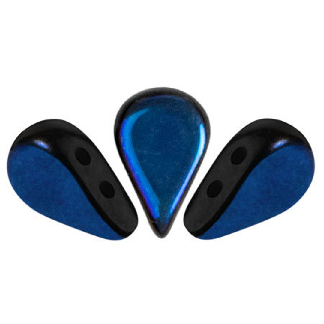 Amos Par Puca® Beads, Full Azuro, 30 Pcs, 2-hole, 5x8mm, Czech Pressed ...