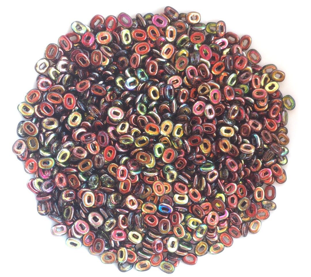 150 Pcs ONE Beads, 1.5x5mm, Crystal Magic Wine, Czech Pressed Glass ...