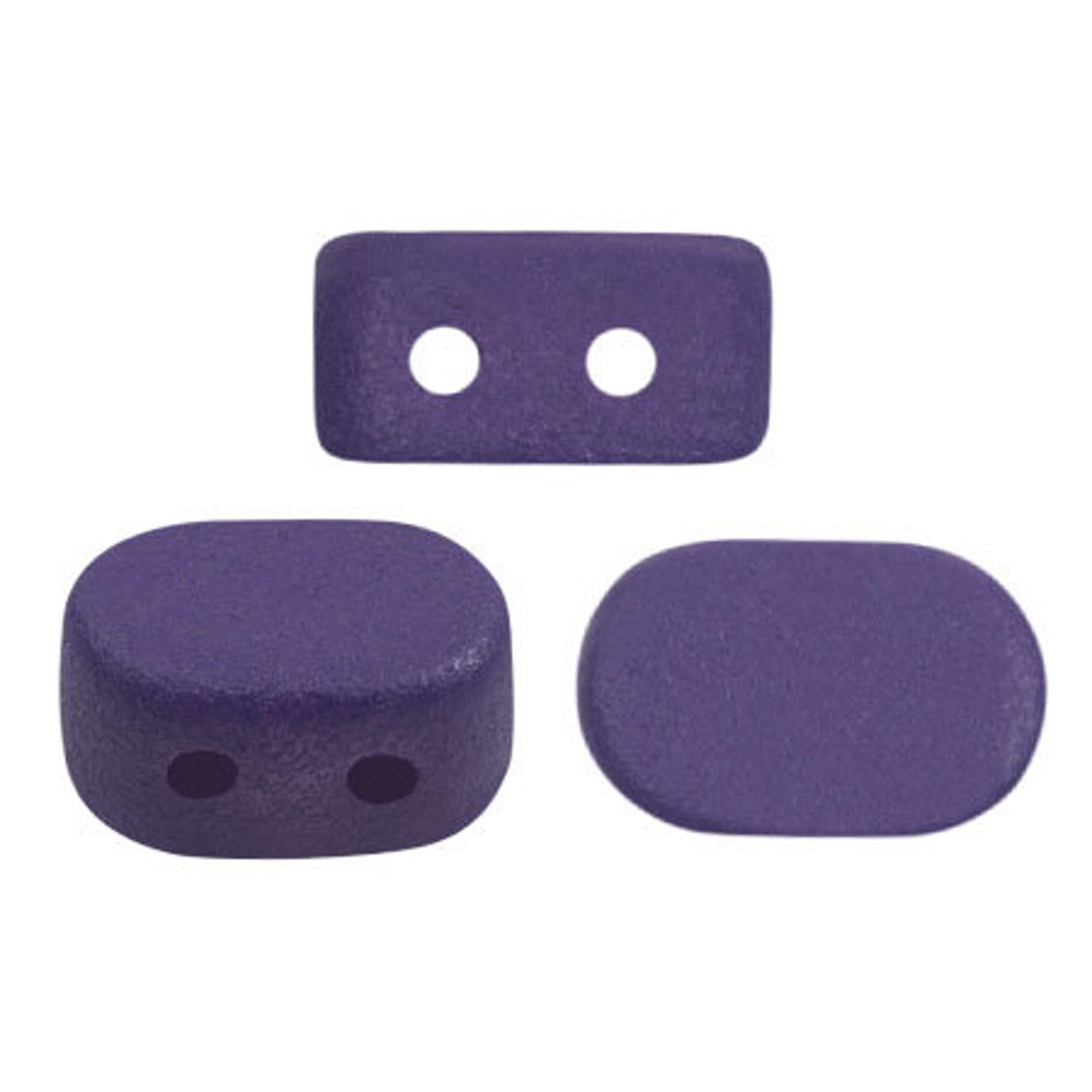 Lipsi Par Puca® Beads Dark Violet Light Matte, 2 Holes, 7x4mm, Czech ...