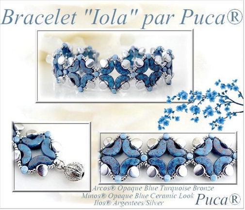 Arcos Par Puca® Beads, Metallic Matte Dark Blue, 30 Pcs , 3-hole ...