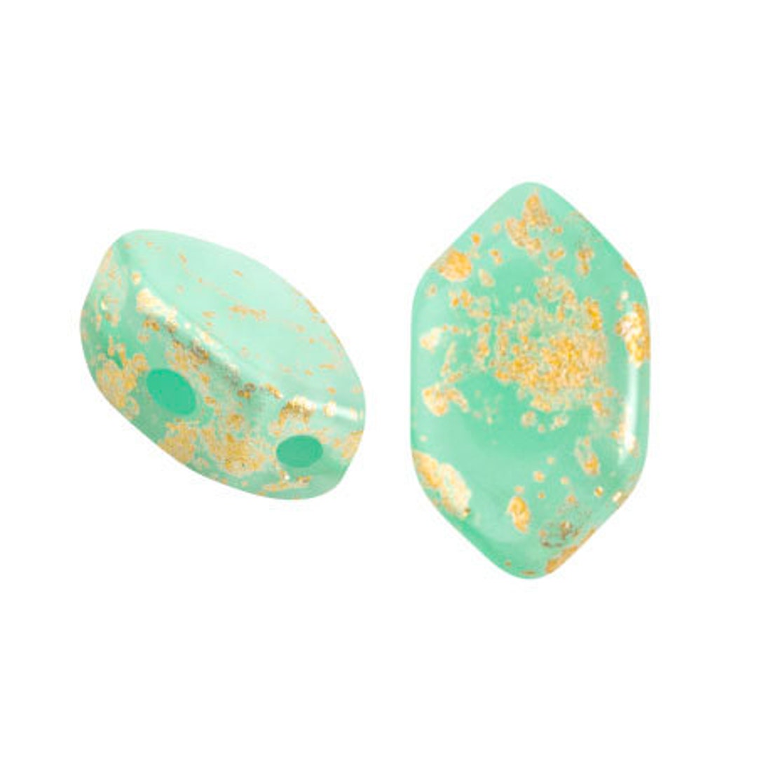 NEW OPAL COLLECTION Paros Par Puca® Beads, Green Aqua Opal Splash, 30 ...