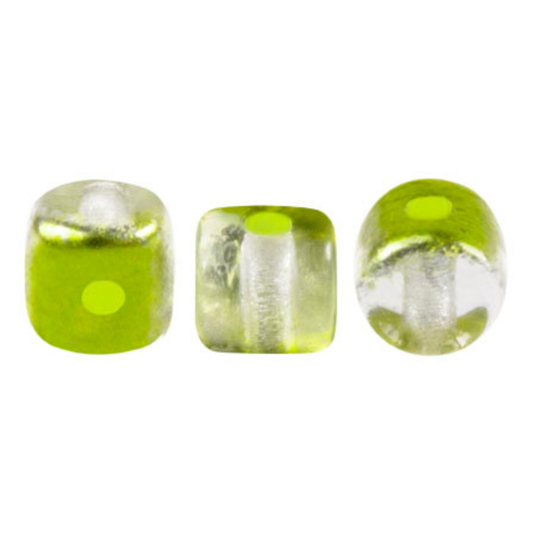Minos Par Puca® Beads, Ice Slushy Lime, 100 Pcs, 1-hole, 2.5x3mm, Czech ...