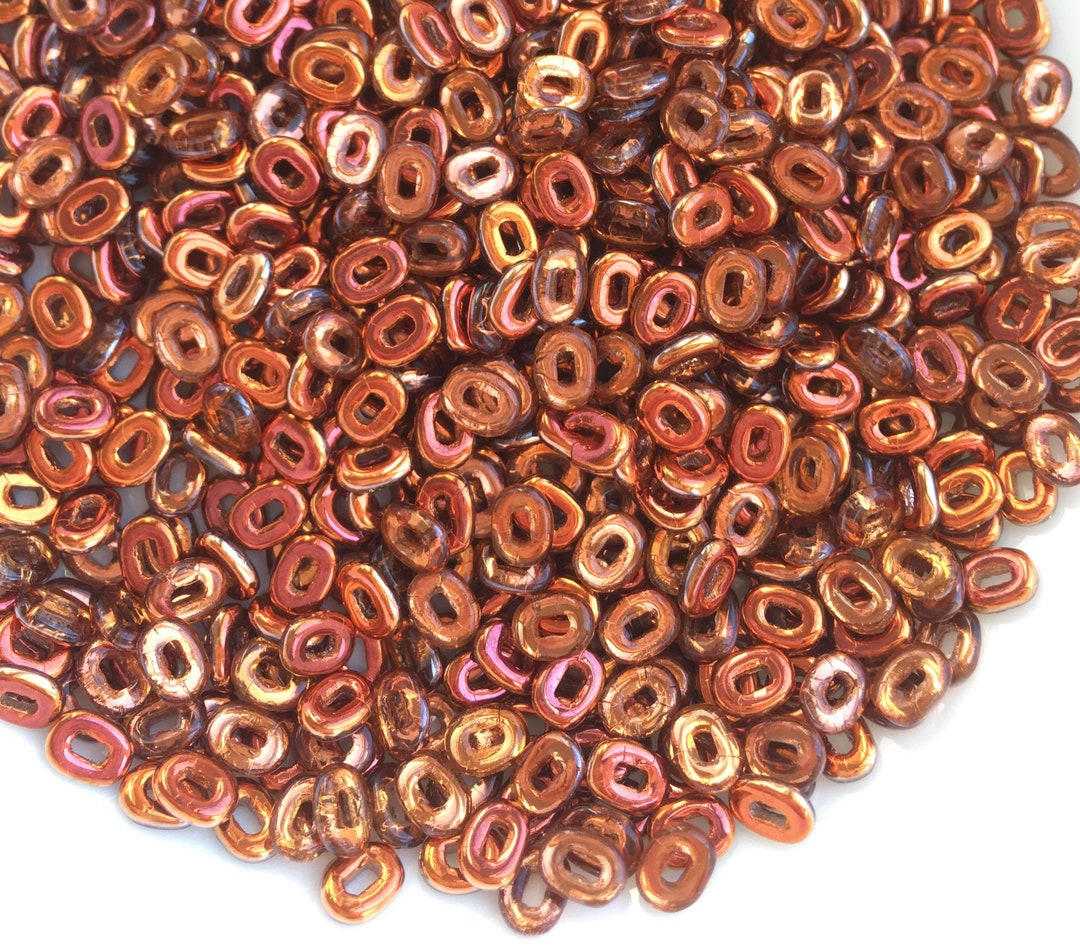 150 Pcs ONE Beads, 1.5x5mm, Crystal Sunset, Czech Pressed Glass Beads ...