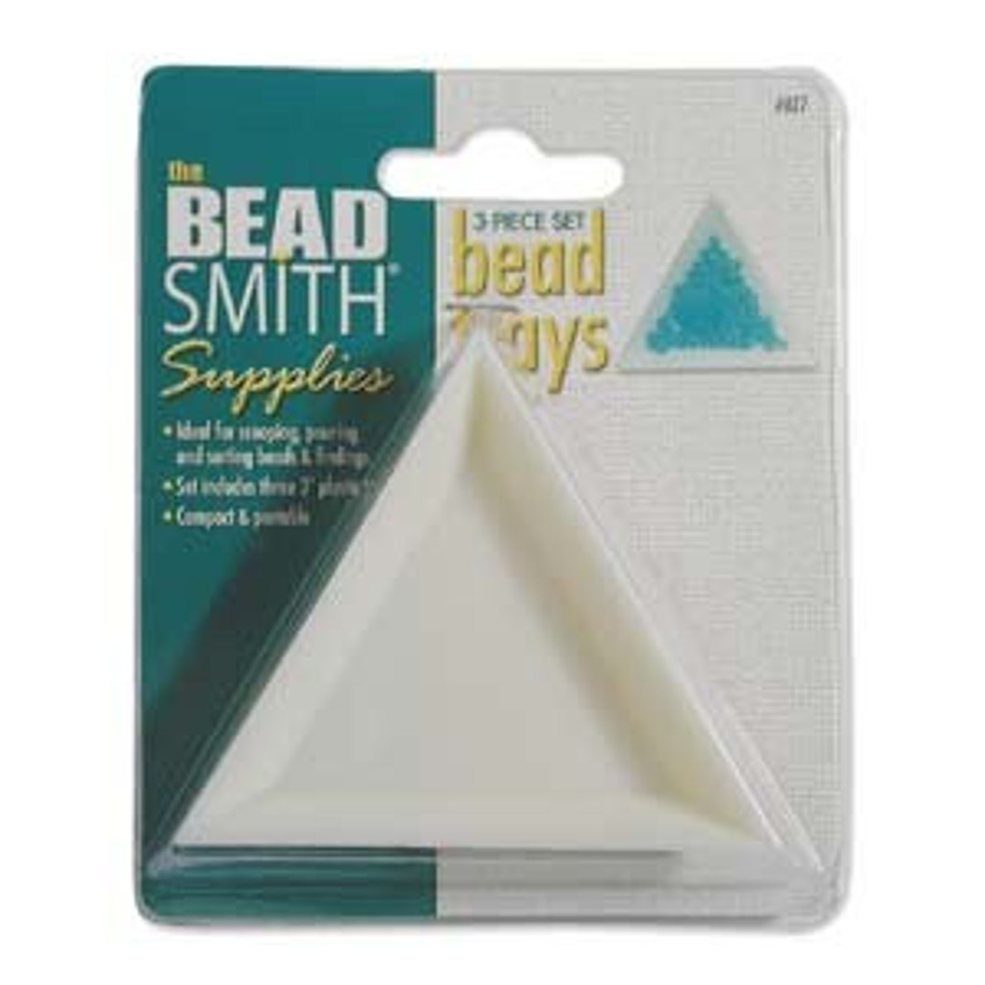3pcs Tri-tray Bead Tray Set, Plastic Sorting Tray Triangular Beading ...