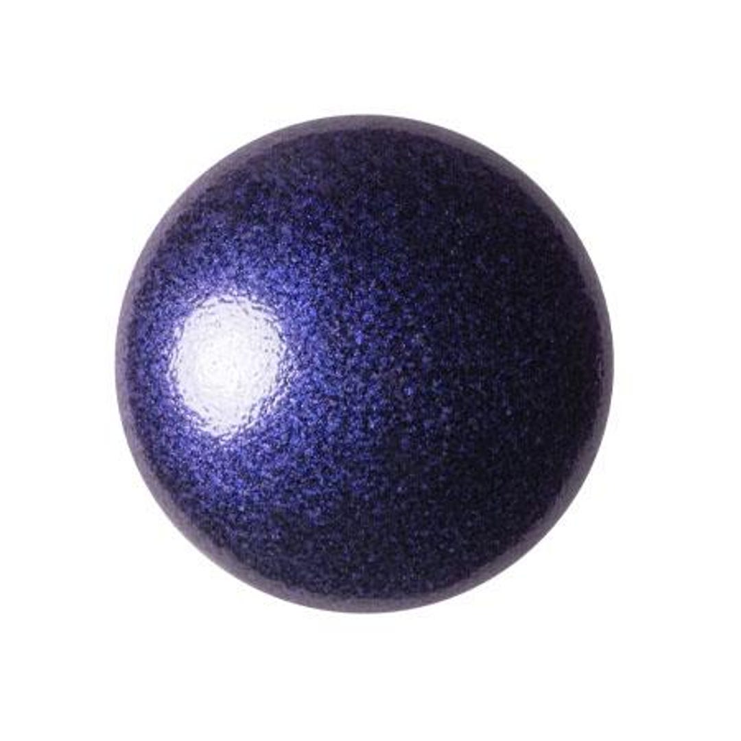 Cabochon Par Puca® Metallic Royal Blue, 1 Pc, 18mm, Czech Pressed Glass ...
