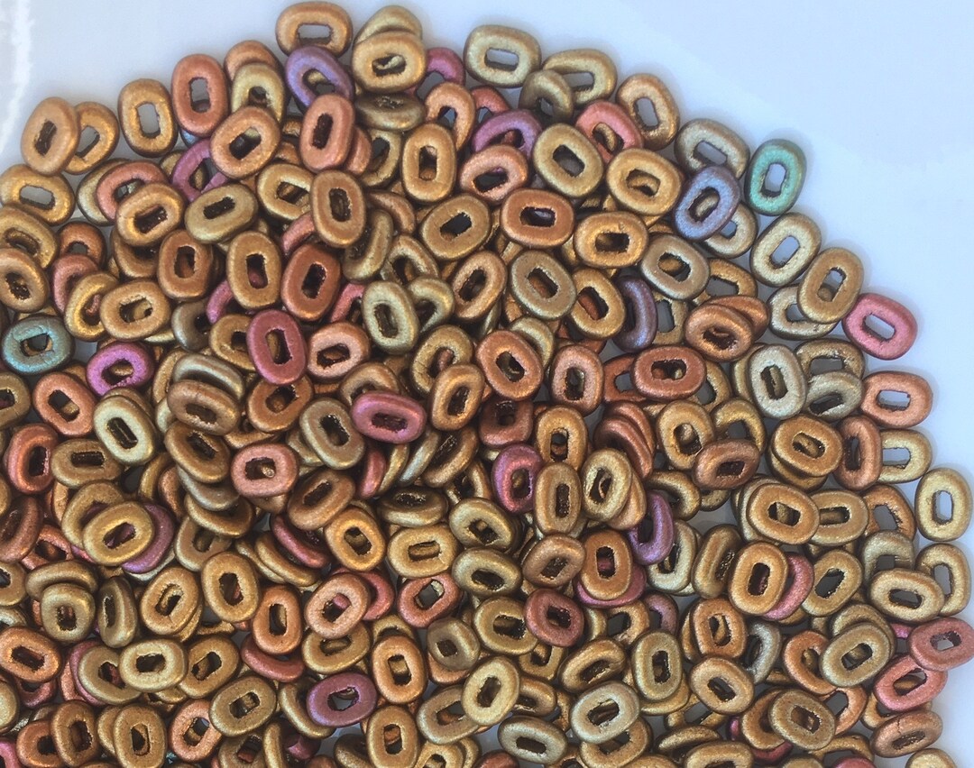 150 Pcs ONE Beads, 1.5x5mm, Metallic Mix, Czech Pressed Glass Beads - Etsy