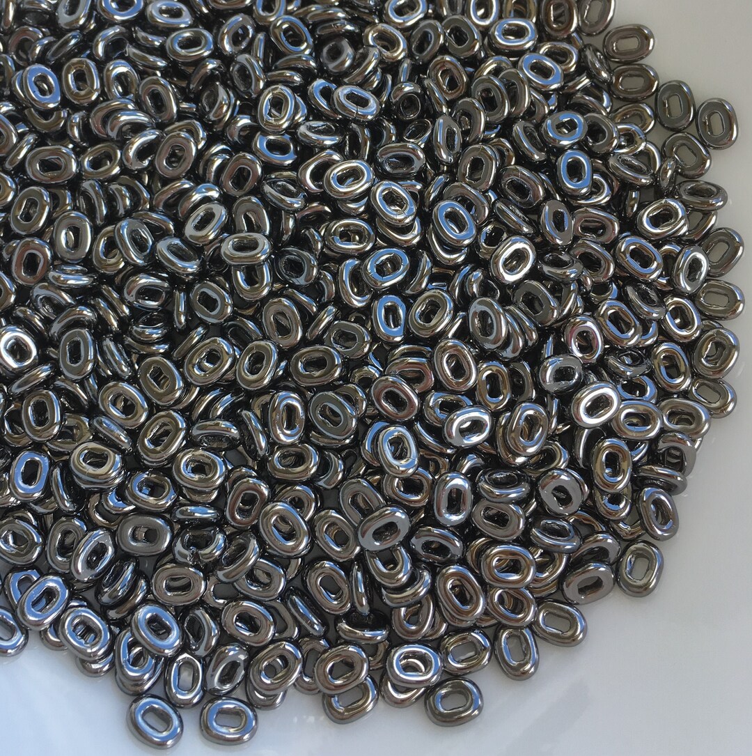 150 Pcs ONE Beads, 1.5x5mm, Crystal Full Chrome, Czech Pressed Glass ...