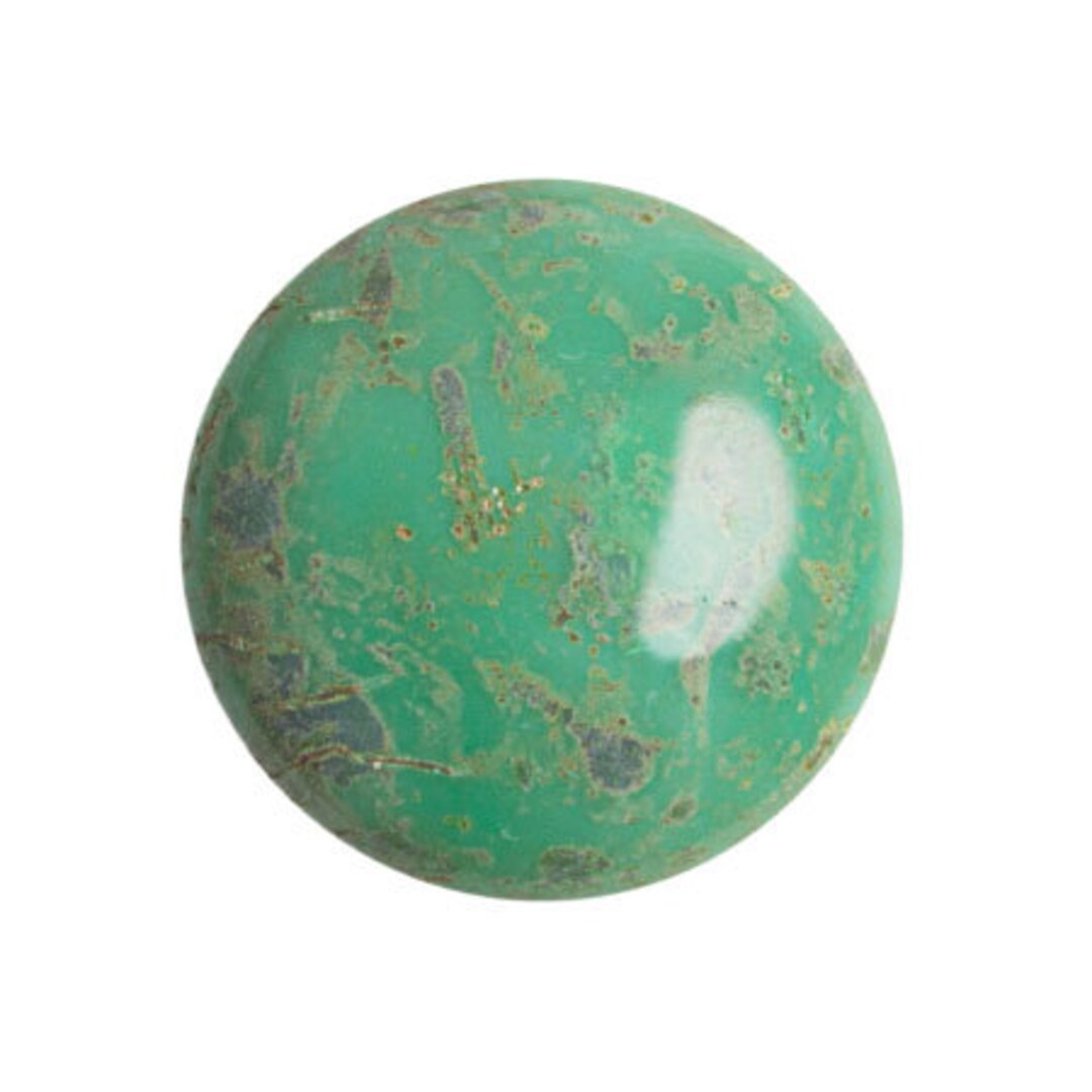 Cabochon Par Puca®, Frost Jade Travertine, 1 Pc, 18mm, 25mm, Czech ...