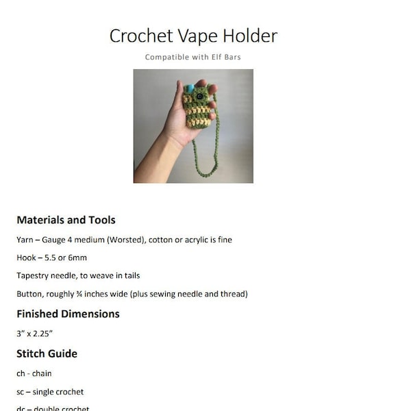 Crochet Vape Case - Etsy