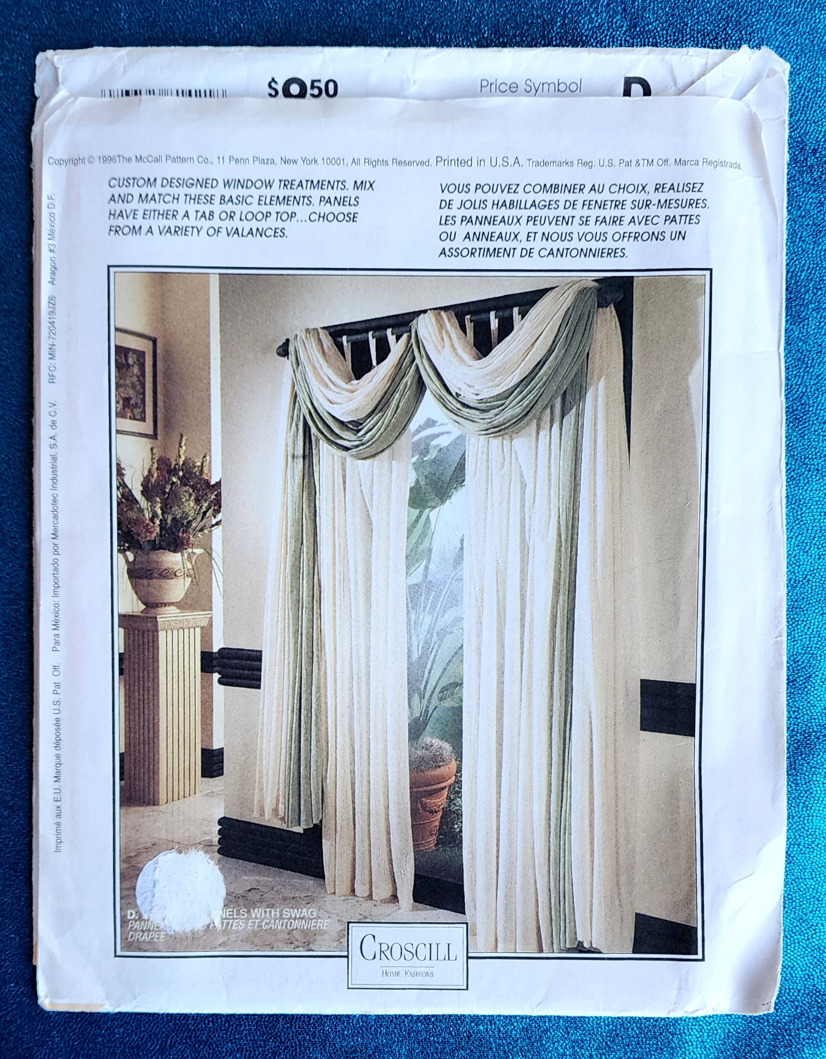 Croscill Home Fashion Window Treatments Sewing Pattern Mccall's 8142 ...