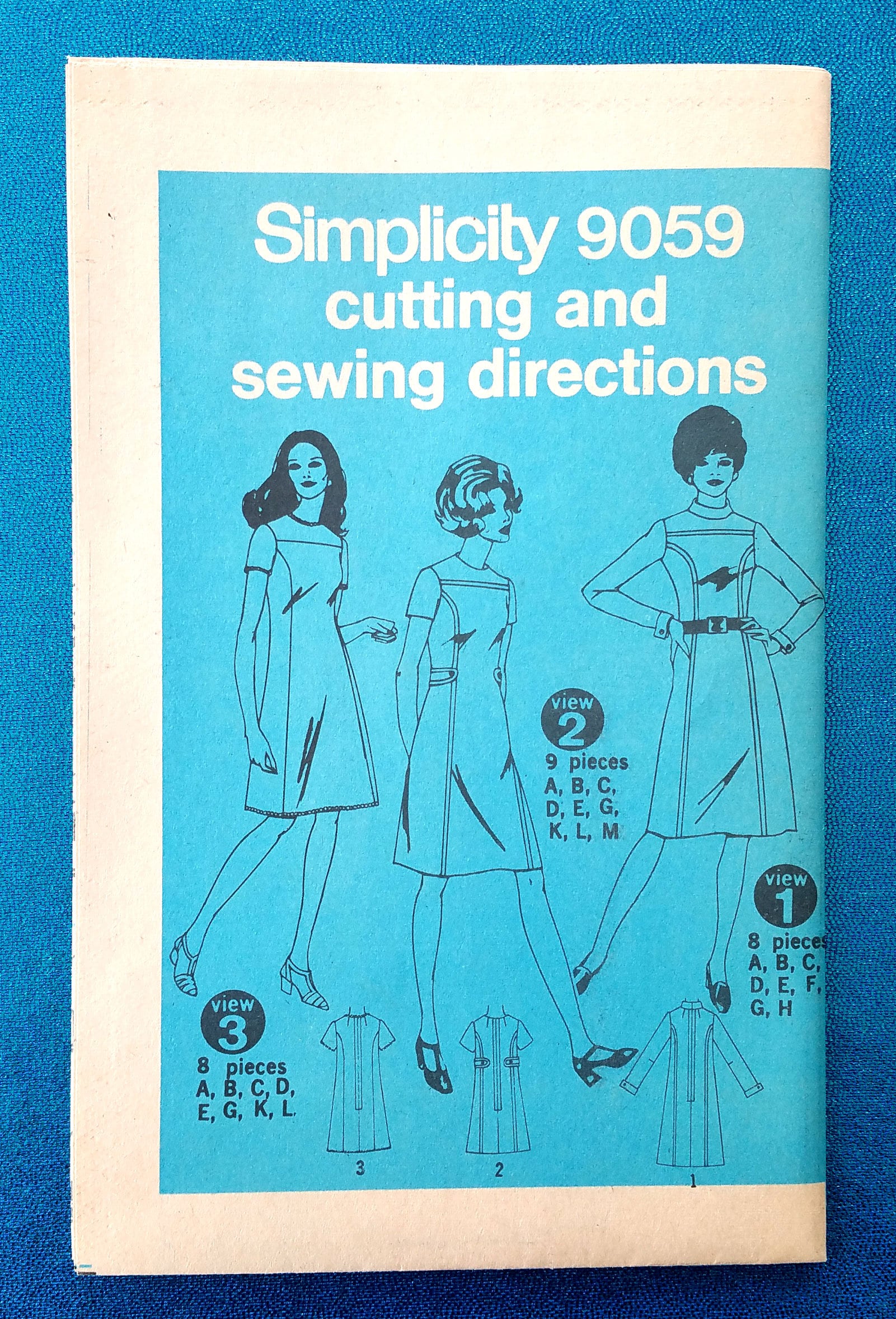 Vintage 1970's Dress With Yoke, Princess Seams Sewing Pattern ...