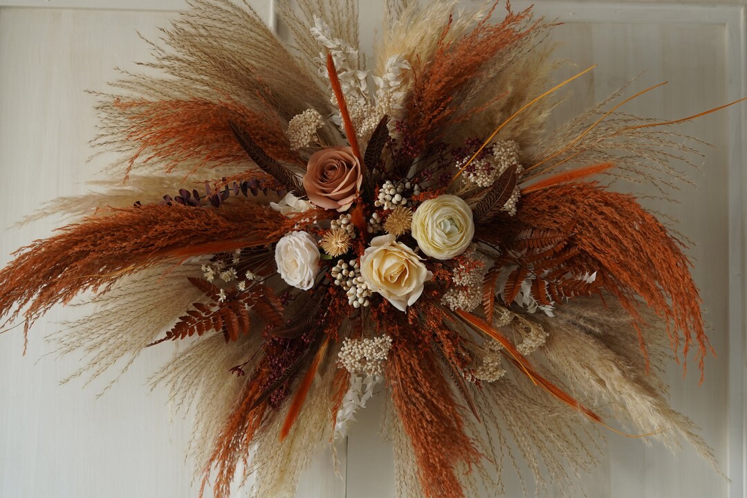Artificial Flower Wedding Arch,dried Flower Arch, Flower Swag Backdrop ...