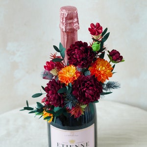 Flower Arrangement for Wine Bottle,wedding Bouquet,wine Bottle Bouquet ...