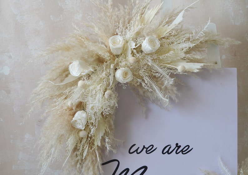 Bohemian Dusty Preserved Flowers Dried Flowers Wedding Arch,flower Swag ...