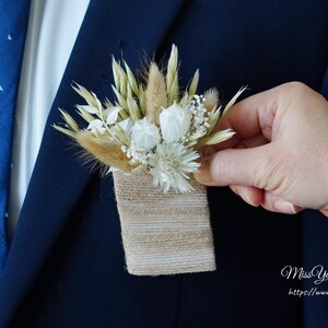 Bohemian Straw Flowers Wedding Boutonniere,groomsmen Pin,bridegroom ...