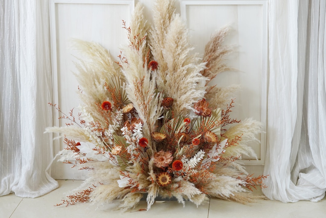 Preserved Dried Natural Flower Wedding Arch,flower Swag Archway ...