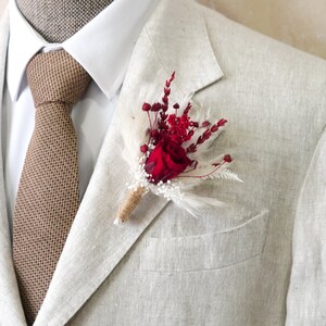 Bohemian Dried Straw Flower Wedding Boutonniere,groomsmen Pin ...