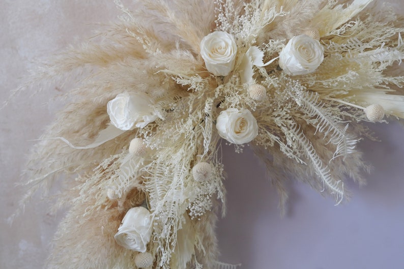 Bohemian Dusty Preserved Flowers Dried Flowers Wedding Arch,flower Swag ...