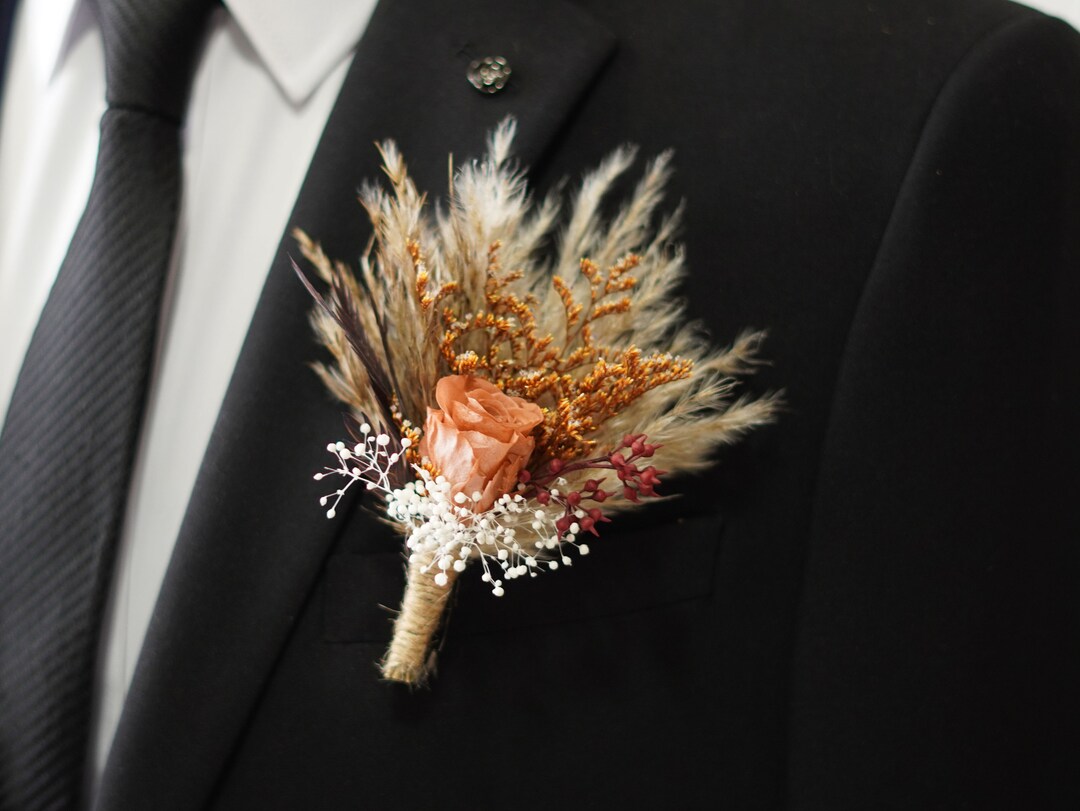 Rust Orange/burnt Orange Dried Flowers Boutonnières Bunches/dried ...