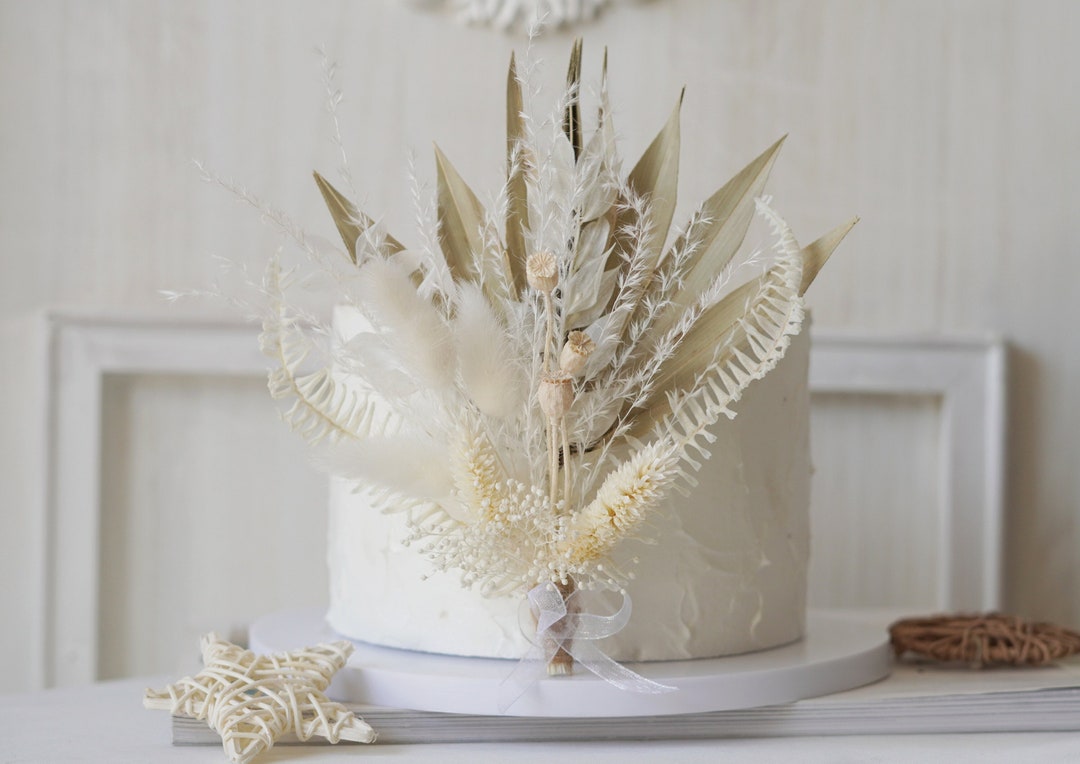 Dried Flowers Cake Topper Dried Flowers Cake Topper - Cake Topper ...