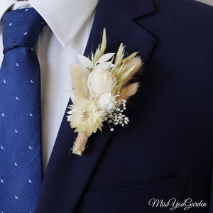Bohemian Straw Flowers Wedding Boutonniere,groomsmen Pin,bridegroom ...