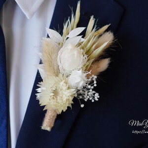 Bohemian Straw Flowers Wedding Boutonniere,groomsmen Pin,bridegroom ...