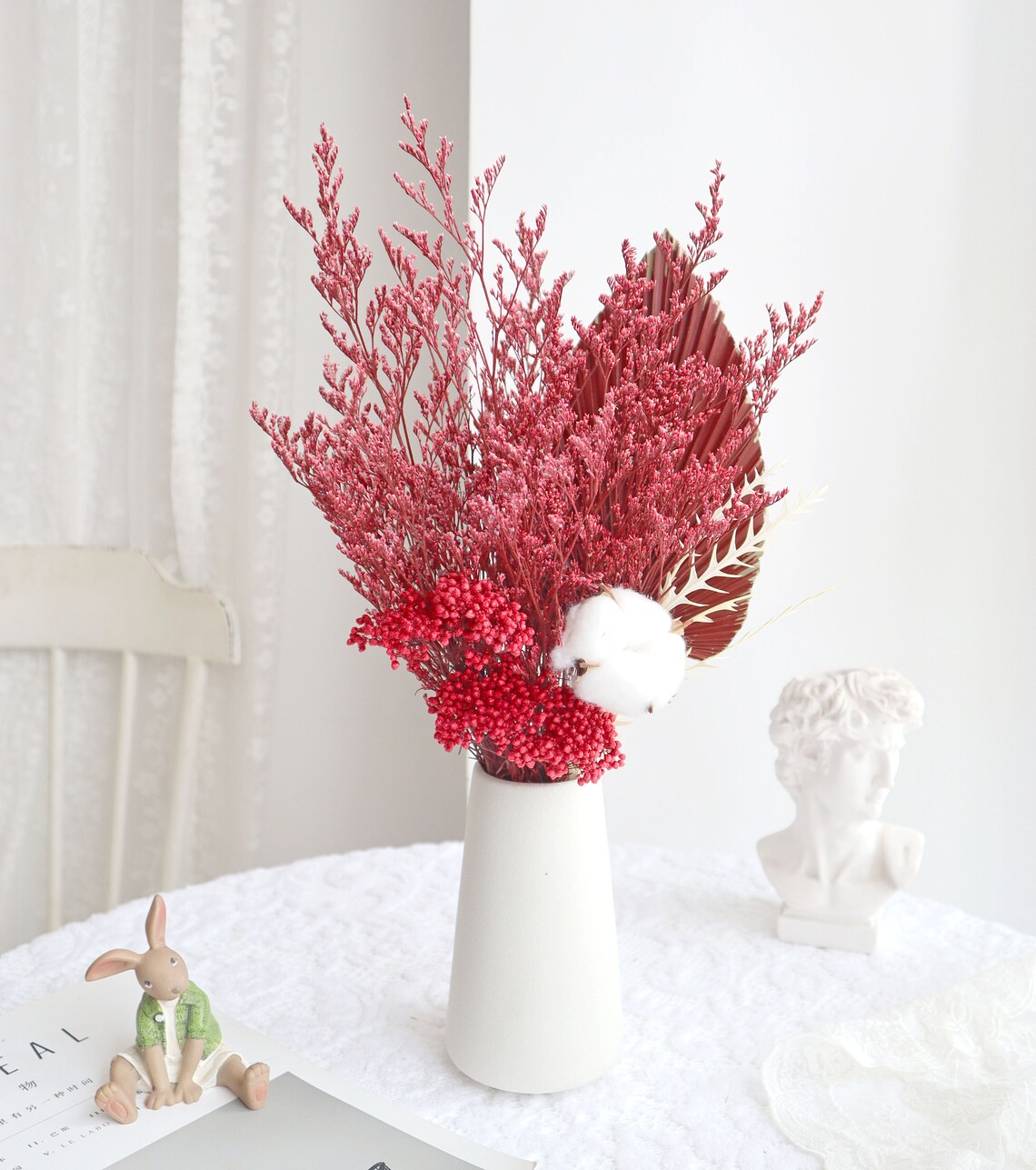 Dried Flower Bouquetpalm Spear Bouquetdried Flowersnatural - Etsy
