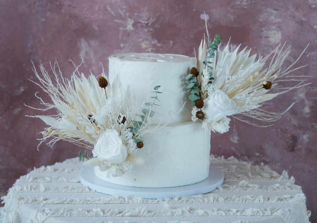Preserved Roses Cake Topper With a Ring,wedding Decoration,wedding ...