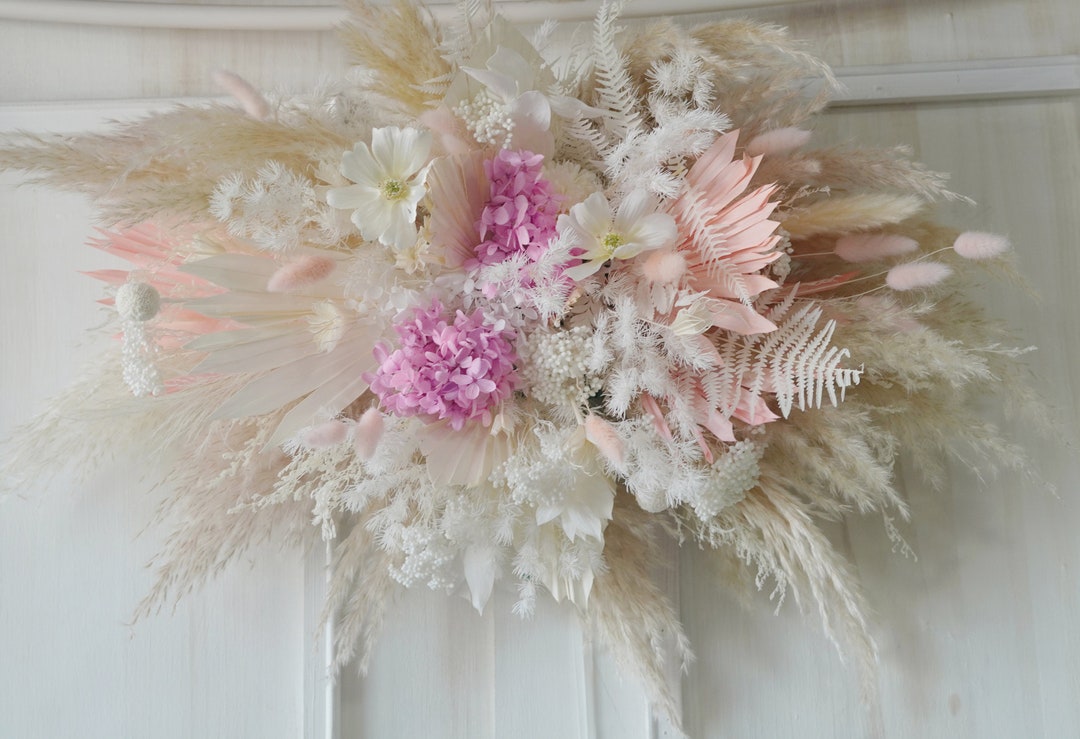 Bohemian Dusty Preserved Flowers Dried Flowers Wedding Arch,flower Swag ...