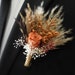 Rust Orange/burnt Orange Dried Flowers Boutonnières - Etsy