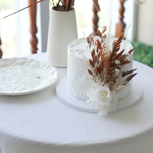Rust Orange/burnt Orange Topper Dried Flowers Cake Topper - Cake Topper ...