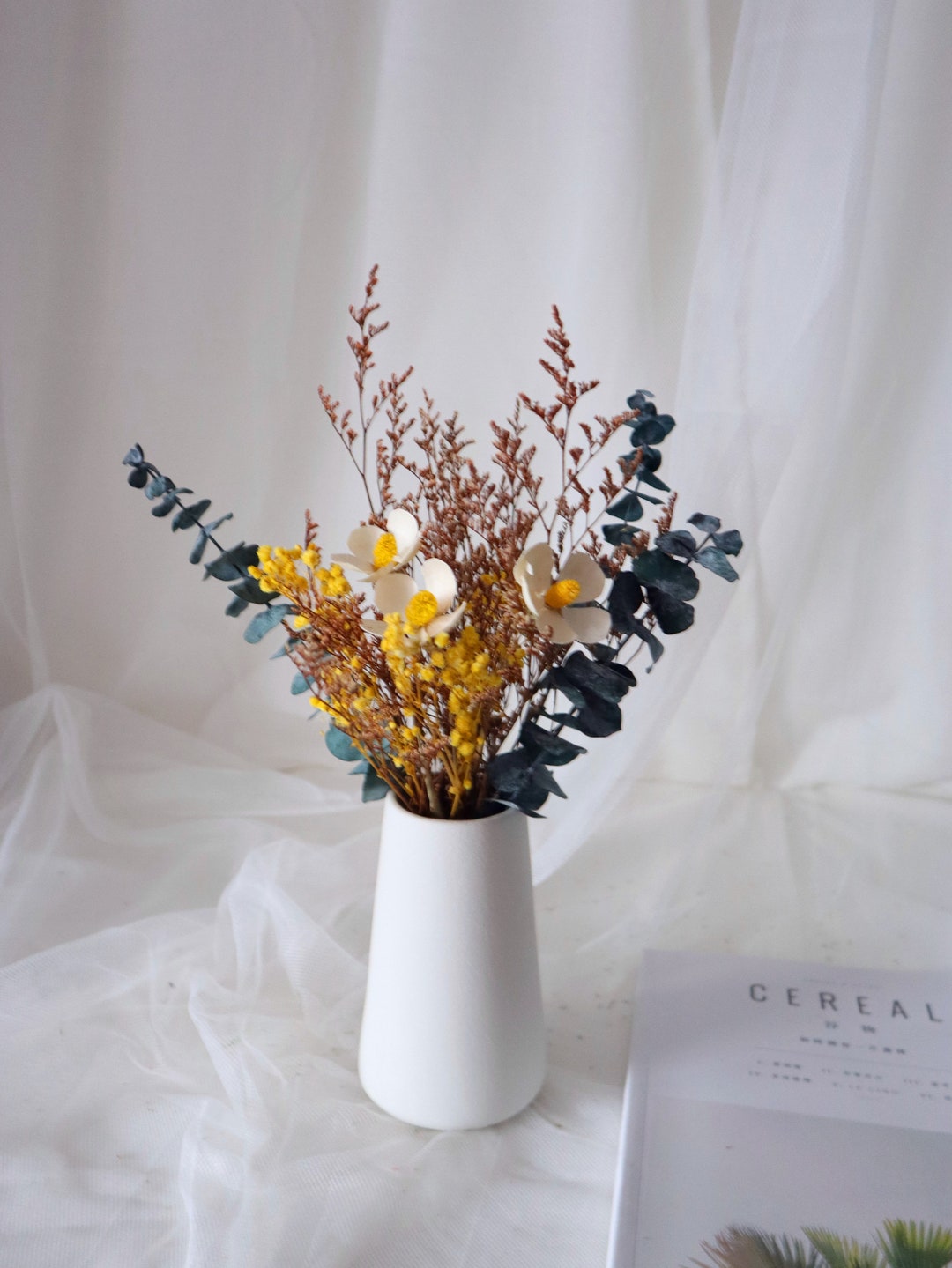 Preserved Flowers Dried Flower Bouquet,natural Home Decor, Dried ...