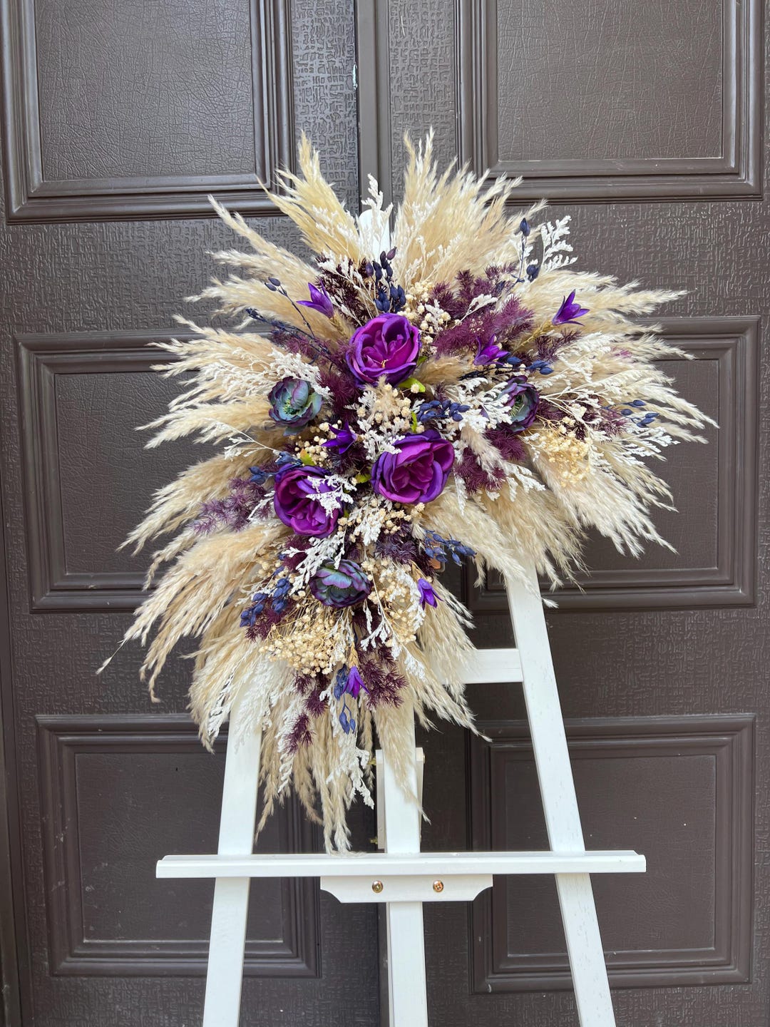 Customed Bohemian Silk Flower Dried Flowers Wedding Arch,flower Swag ...