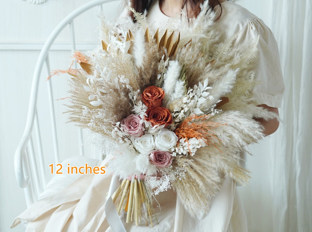 Autumn Style,burnt Orange Preserved Natural Flower Rustic Bohemian ...