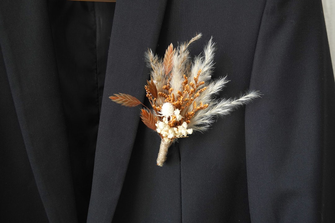 Rust Orange/burnt Orange Dried Flowers Boutonnières Bunches/dried ...
