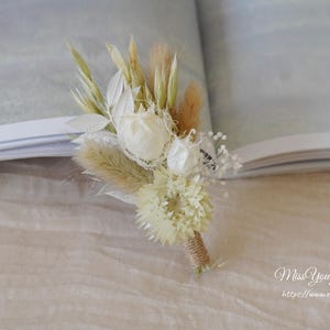 Bohemian Straw Flowers Wedding Boutonniere,groomsmen Pin,bridegroom ...