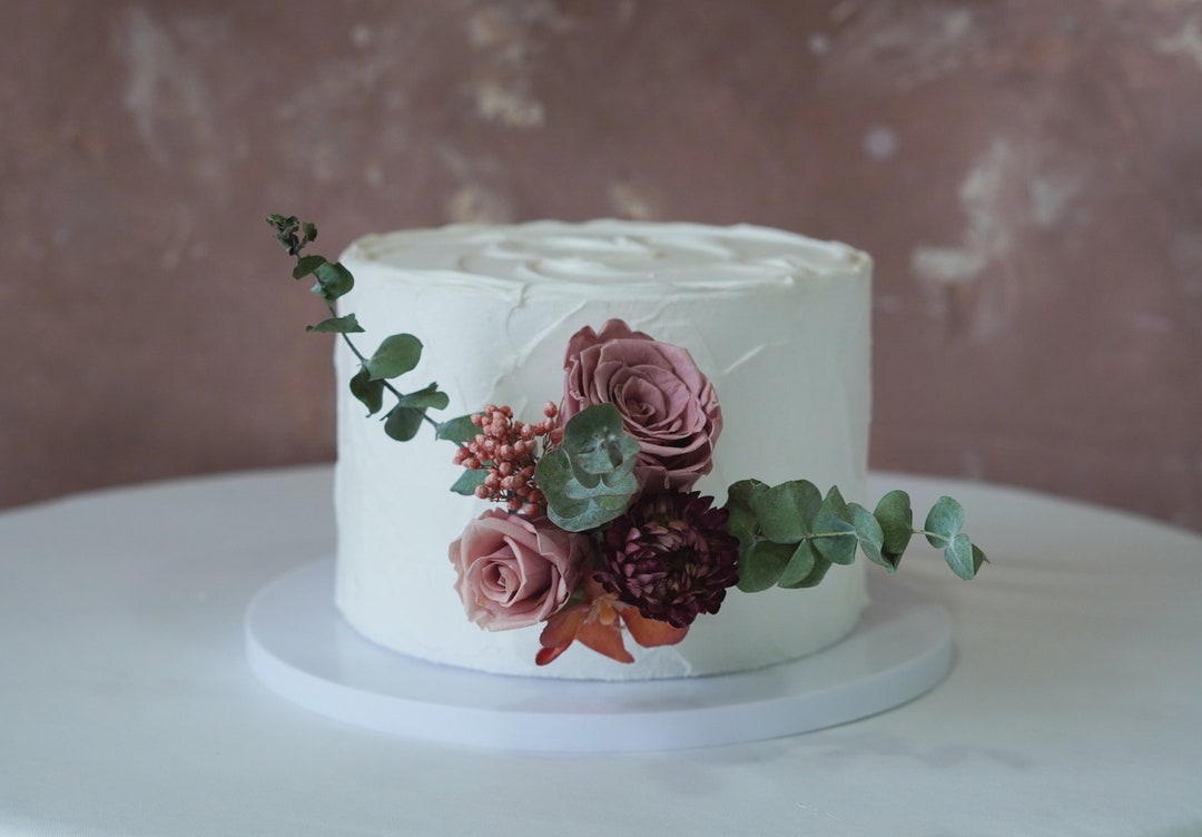 Rust Orange/burnt Orange Topper Dried Flowers Cake Topper Cake Topper ...