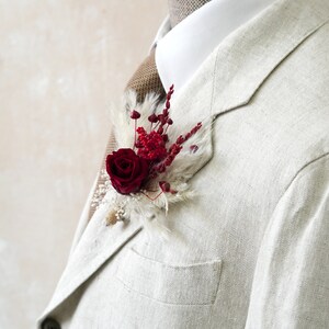 Bohemian Dried Straw Flower Wedding Boutonniere,groomsmen Pin ...