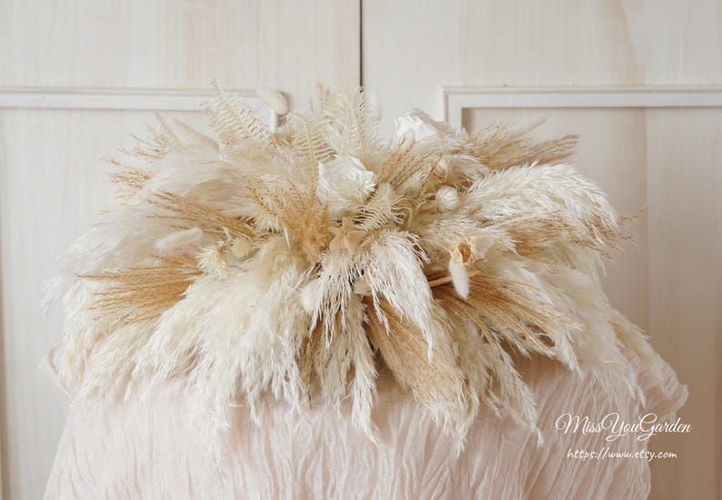 Beige Natural Color Bohemian Preserved Table Flowers,flower Swag ...