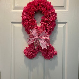 Cancer Rose Ribbon Wreath - Etsy