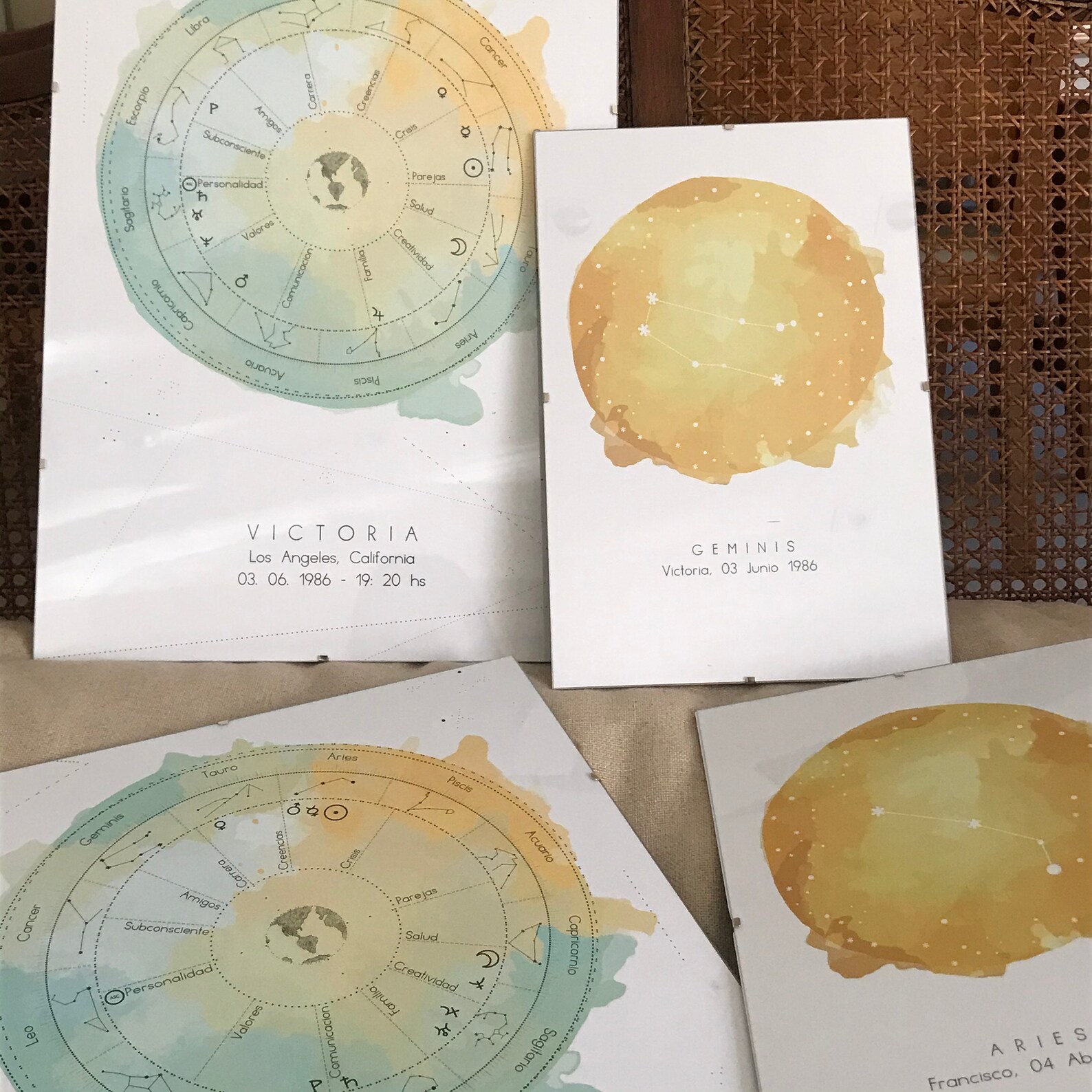 ASTROLOGY ART Natal Chart Zodiac Horoscope Astrology Star Map - Etsy